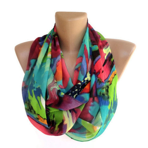 neon infinity scarf ,women scarves ,summer ,spring fashion accessories ...