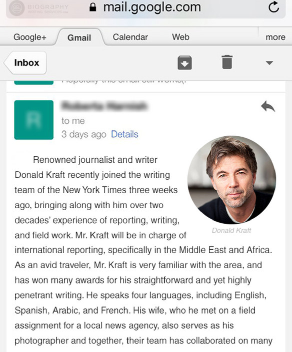Short Bio For New Employee Sample Biography S 