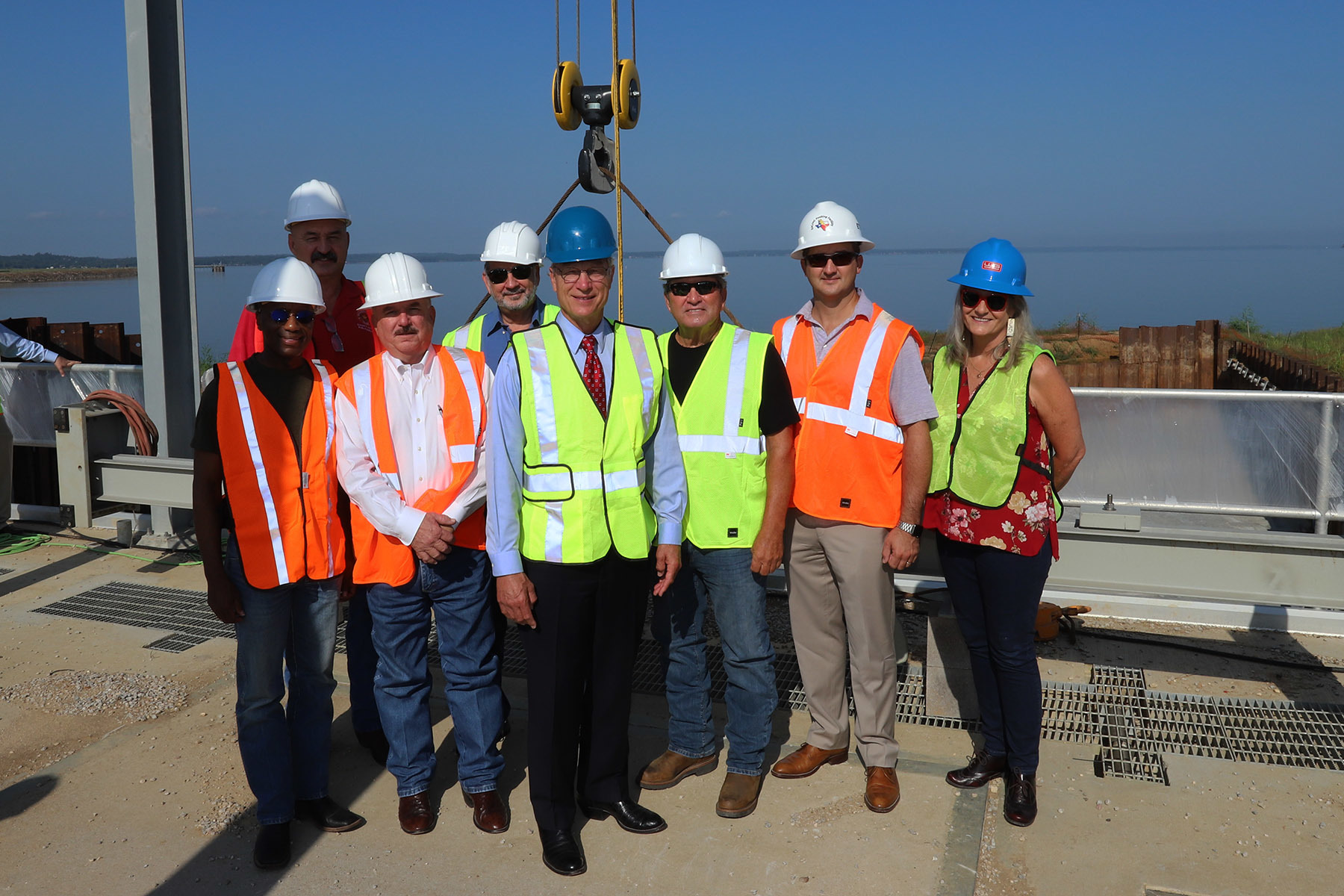 Local officials toured Lake Livingston Dam and ...