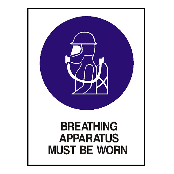 Breathing Apparatus Must Worn Sign Or Mandatory...
