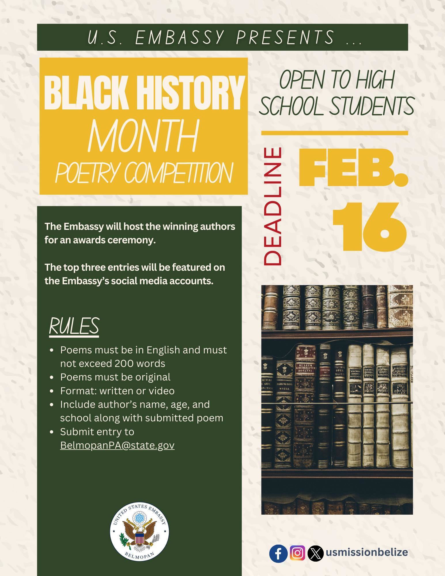 Black History Month Poetry Competition 2024 | C...