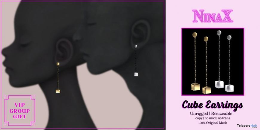 Cube Earrings July 2020 Group Gift by NinaX | T...