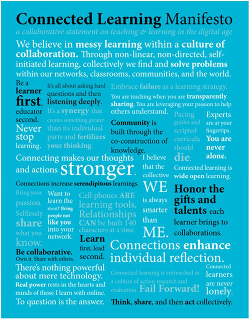 Contributing to The Connected Learning Manifesto » Online Universities – juandon. Innovación y ...