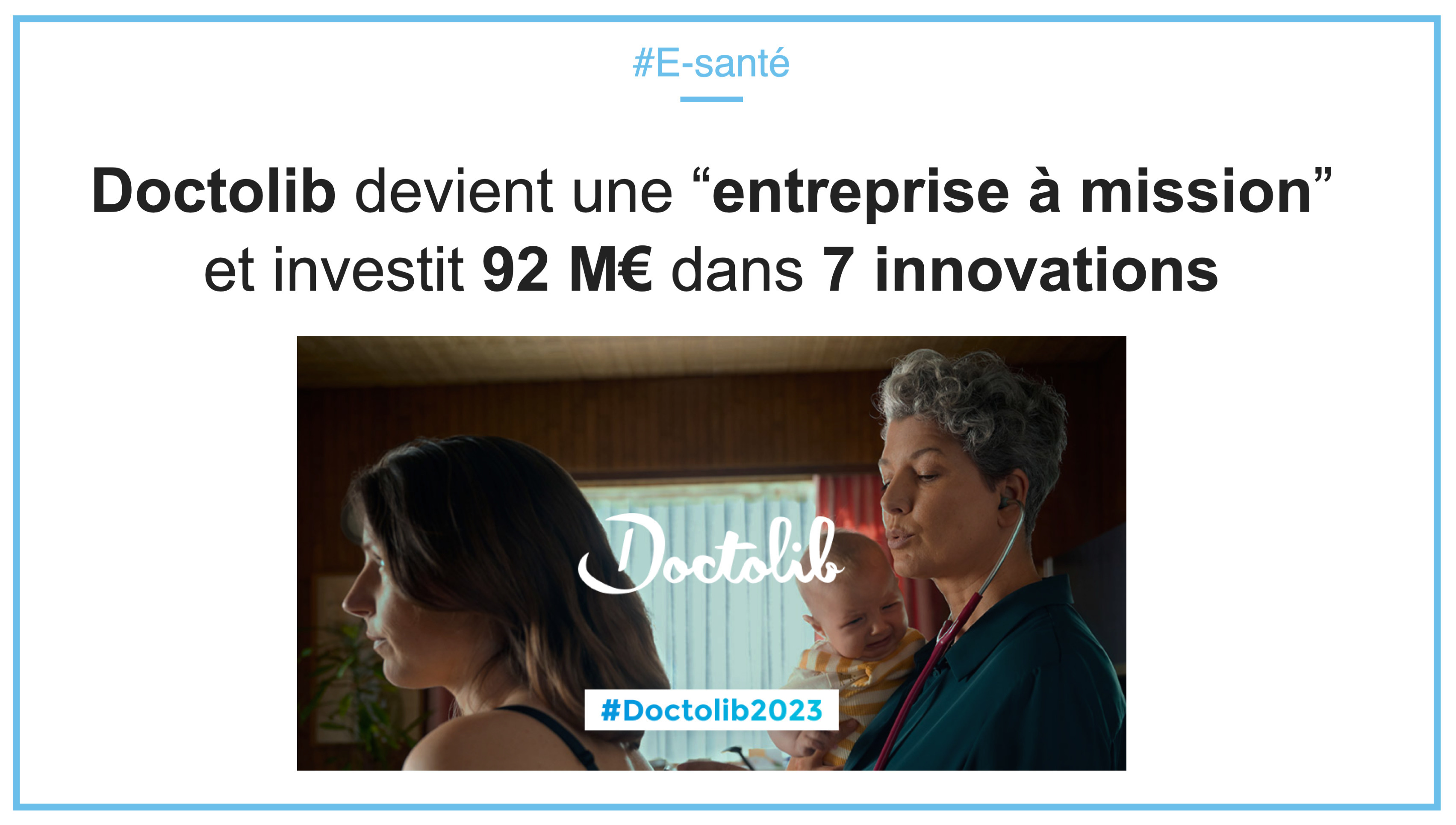 Doctolib devient une “entreprise à...