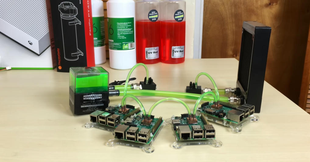 Water Cooled Raspberry Pi cluster - Rasmurtech ...