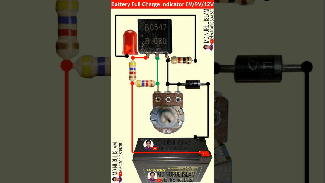 Battery Full Charge Indicator Circuit for 6V/9V...