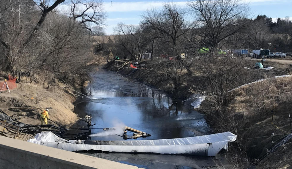 Massive pipeline spill caused by crack created ...