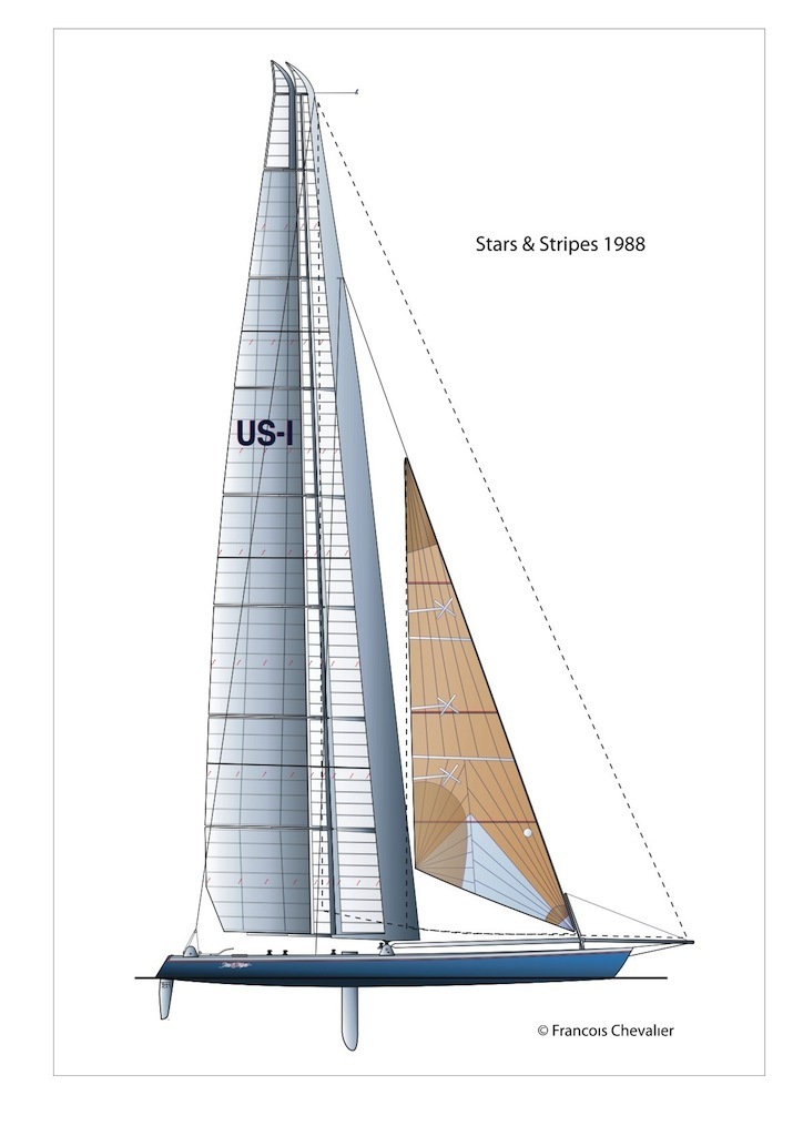 Dennis Conner's 1988 catamaran Stars & Stri...