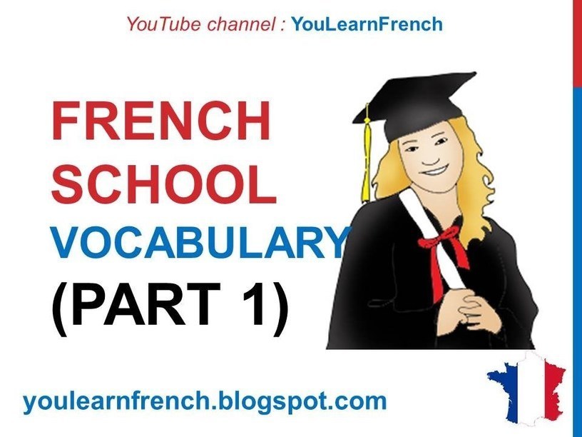 French Lesson 211 - AT SCHOOL (Part 1) French V...