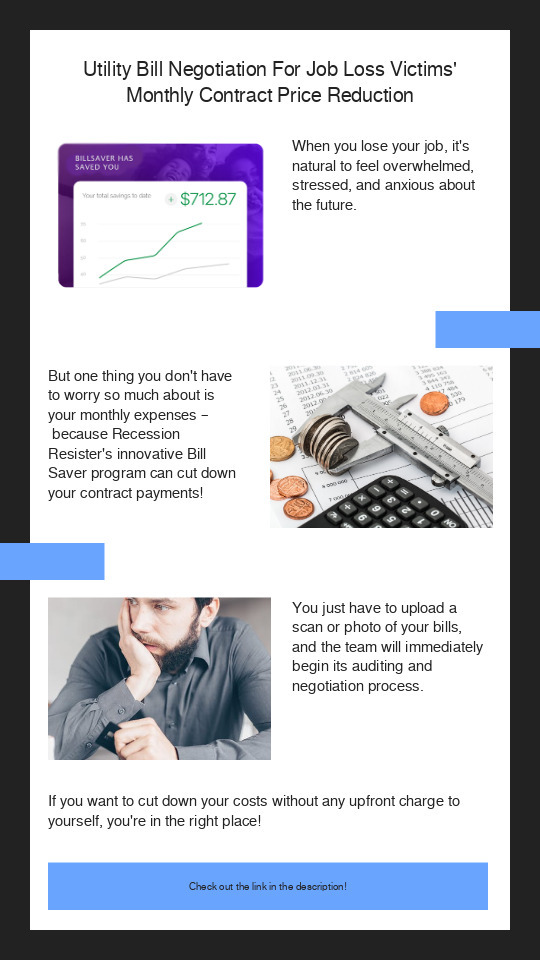 Utility Bill Negotiation For Job Loss Victims'