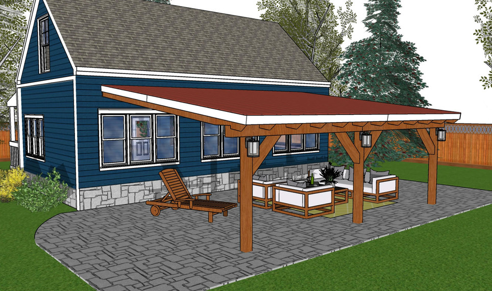 12×16 Lean to Patio Cover Plans – P...
