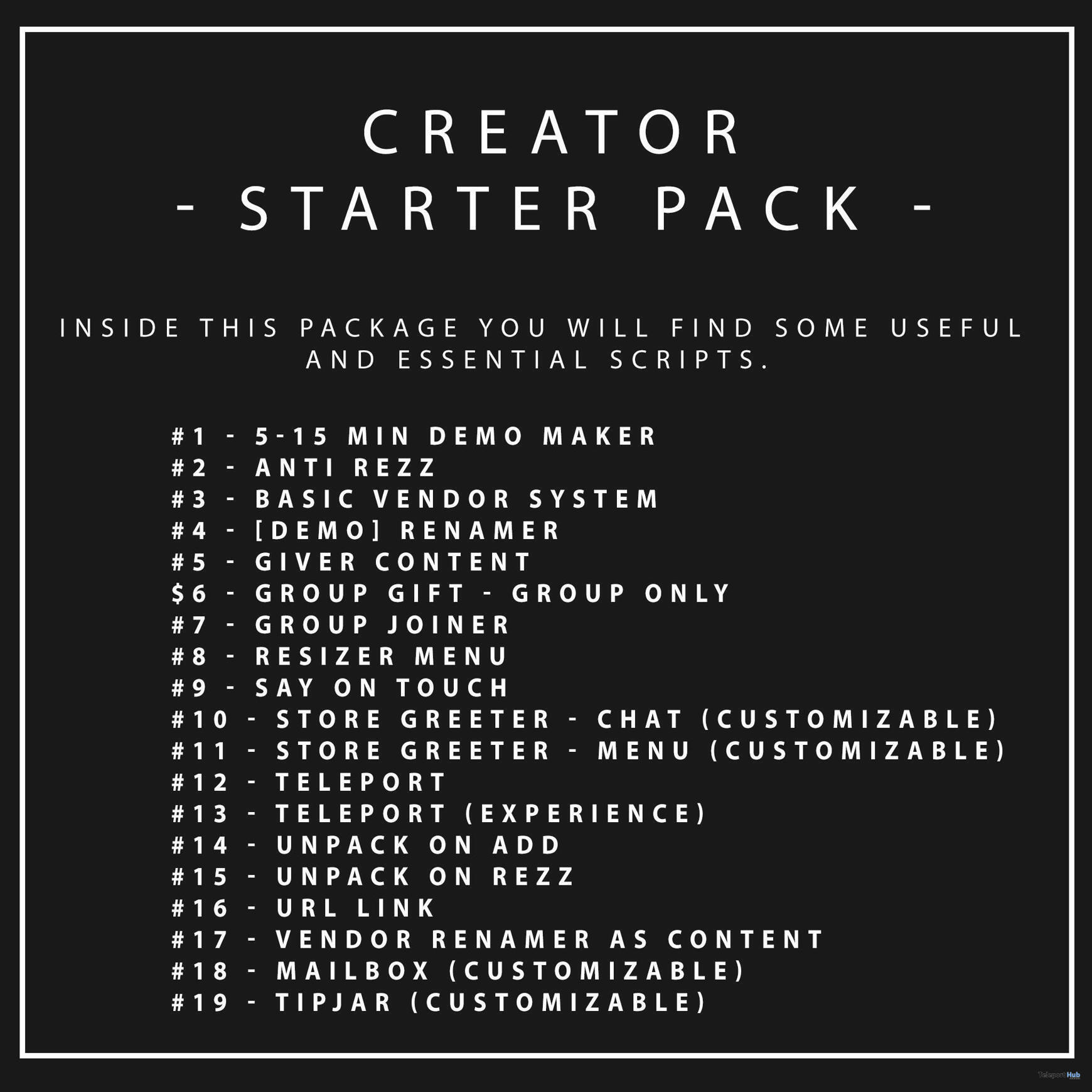 Creator Scripts Starter Pack 1L Promo Gift by M...