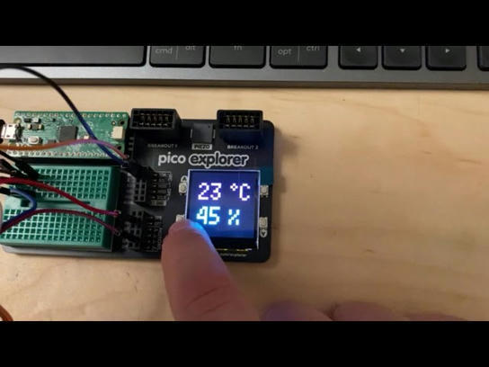 Raspberry Pi Pico DHT11, Pimironi Explorer, and...