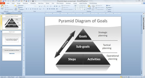 Pyramid of Goals Diagram for PowerPoint | Power...