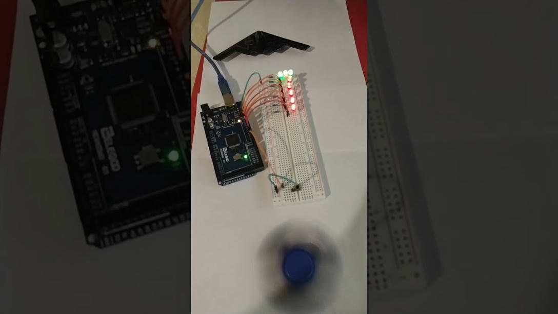 Arduino Digital Input Sequenced Flashing Light 