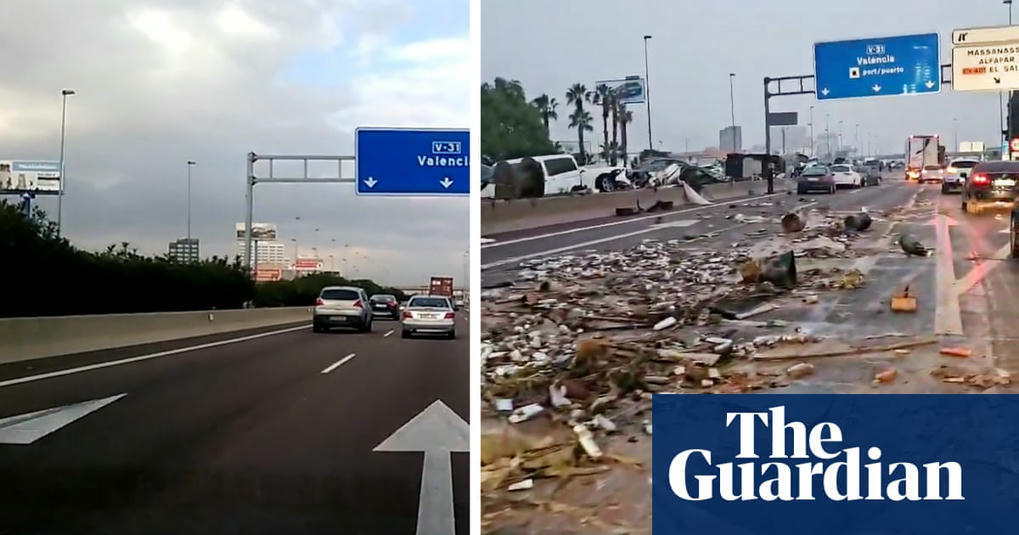 Spanish floods: before and after footage shows ...