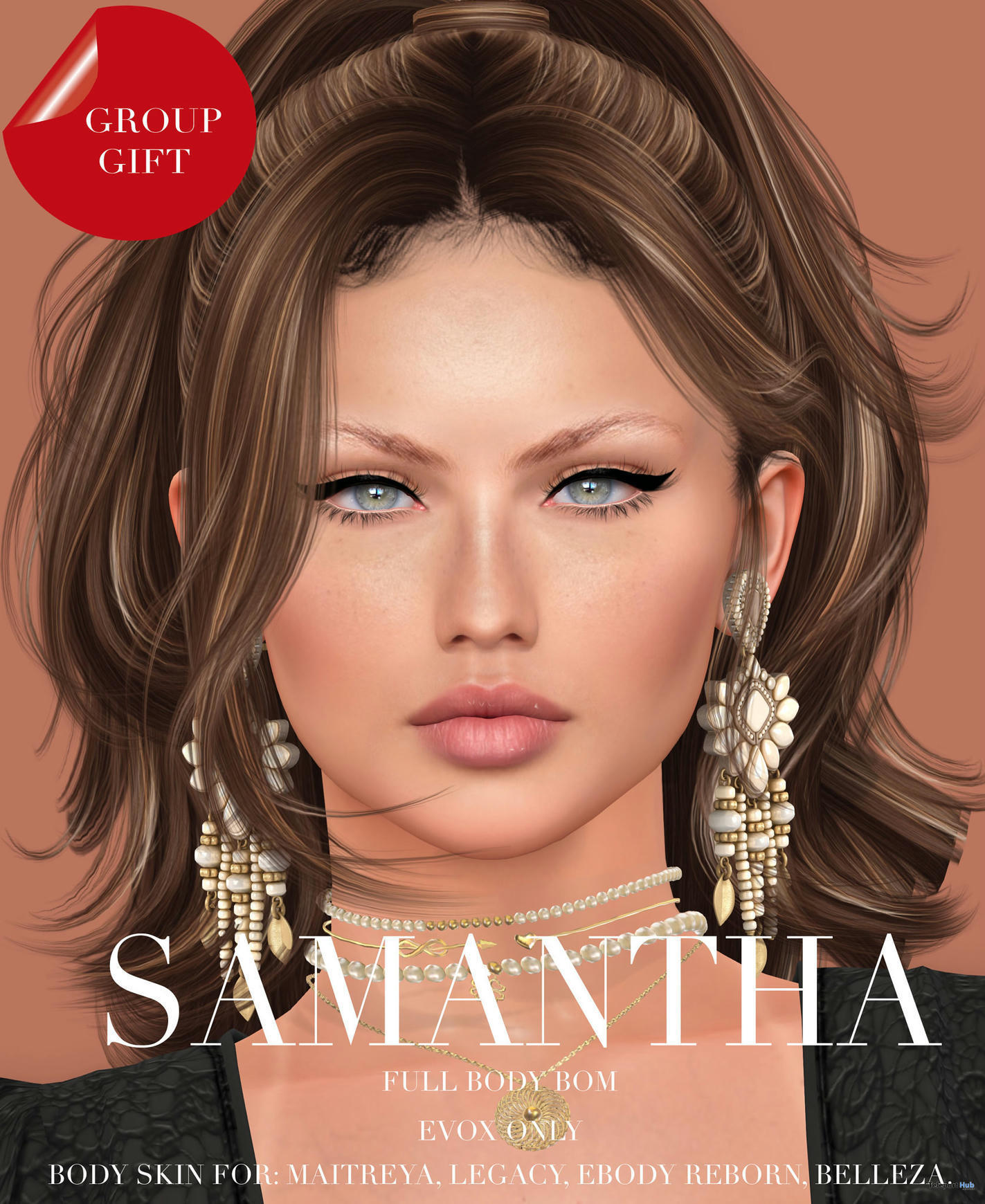 Samantha Full Body BOM Skin For Lelutka EvoX Au...