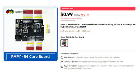 Maker Go RA4M1-R4 core board is a cheap Arduino...