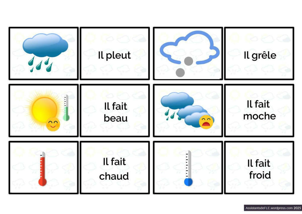 Un Memory de la météo et des sais...