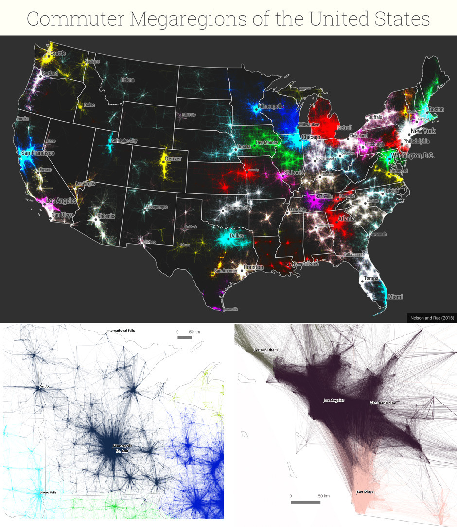 America's 'Megaregions' using Commuter Data | C...