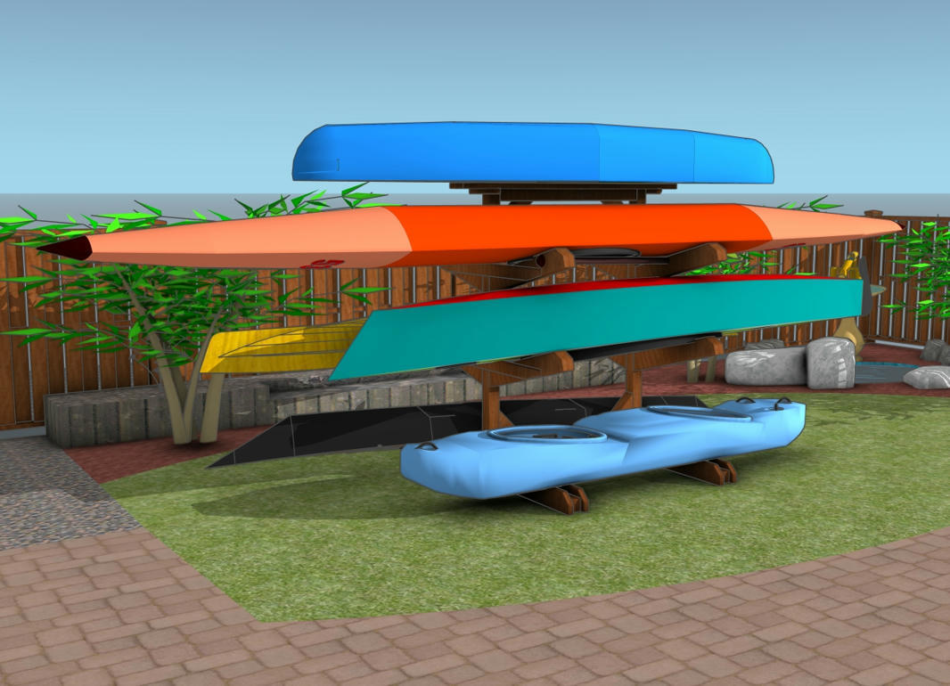 7 Kayak Storage Rack Plans | Garden Plans | Sc...