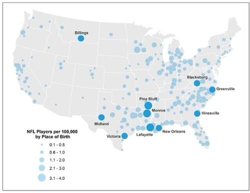 Which Regions Produce the Most NFL Players? – GEOGRAPHY EDUCATION