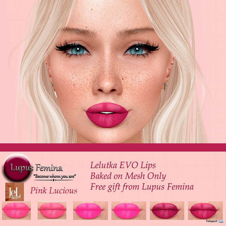 Pink Lucious Lips For Lelutka EVO December 2020...
