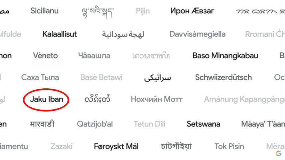 Iban language could be included in Google Trans...