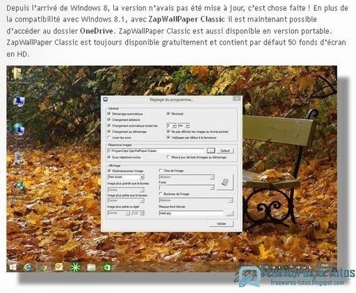 ZapWallPaper Classic : un logiciel gratuit pour...