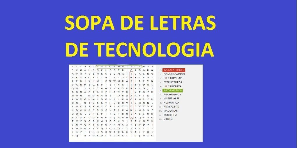 Sopa de Letras de Tecnologia Online Gratis | te...