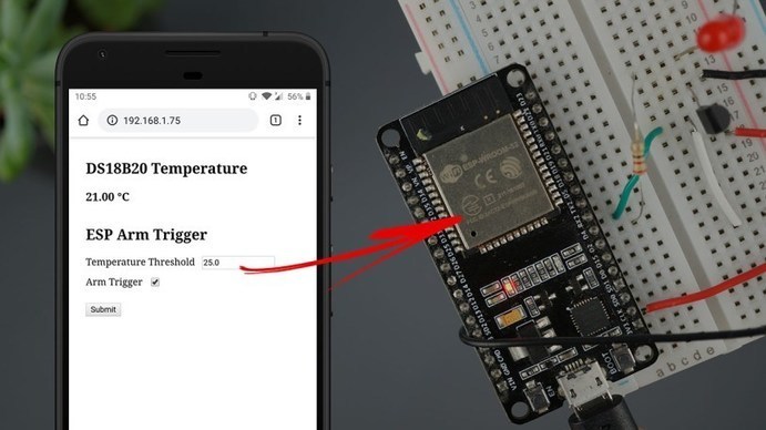 ESP32/ESP8266 Thermostat Web Server - Control O...