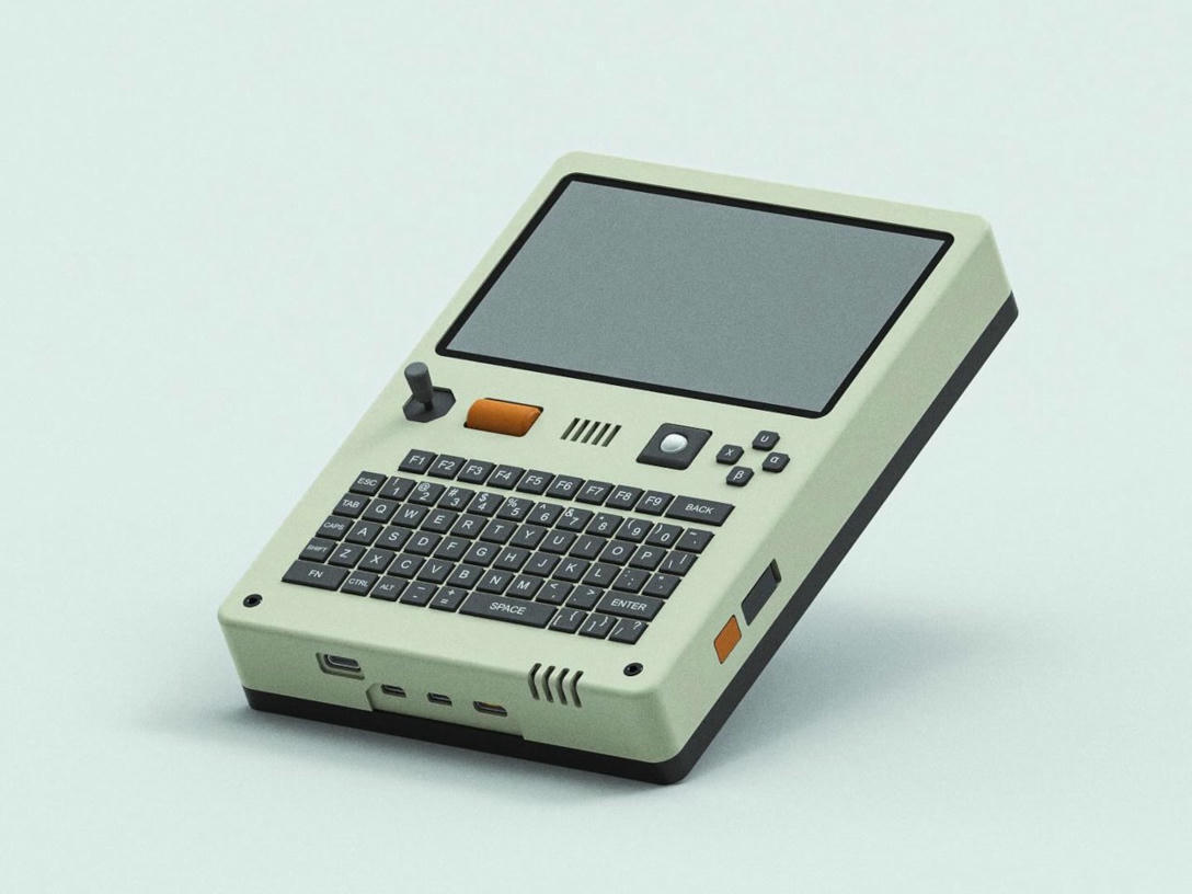 Retro-style handheld computer flaunts QWERTY ke...