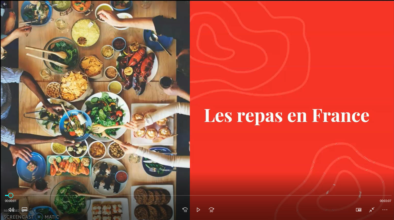 Les repas en France – | FLEursdeFLE | Sc...