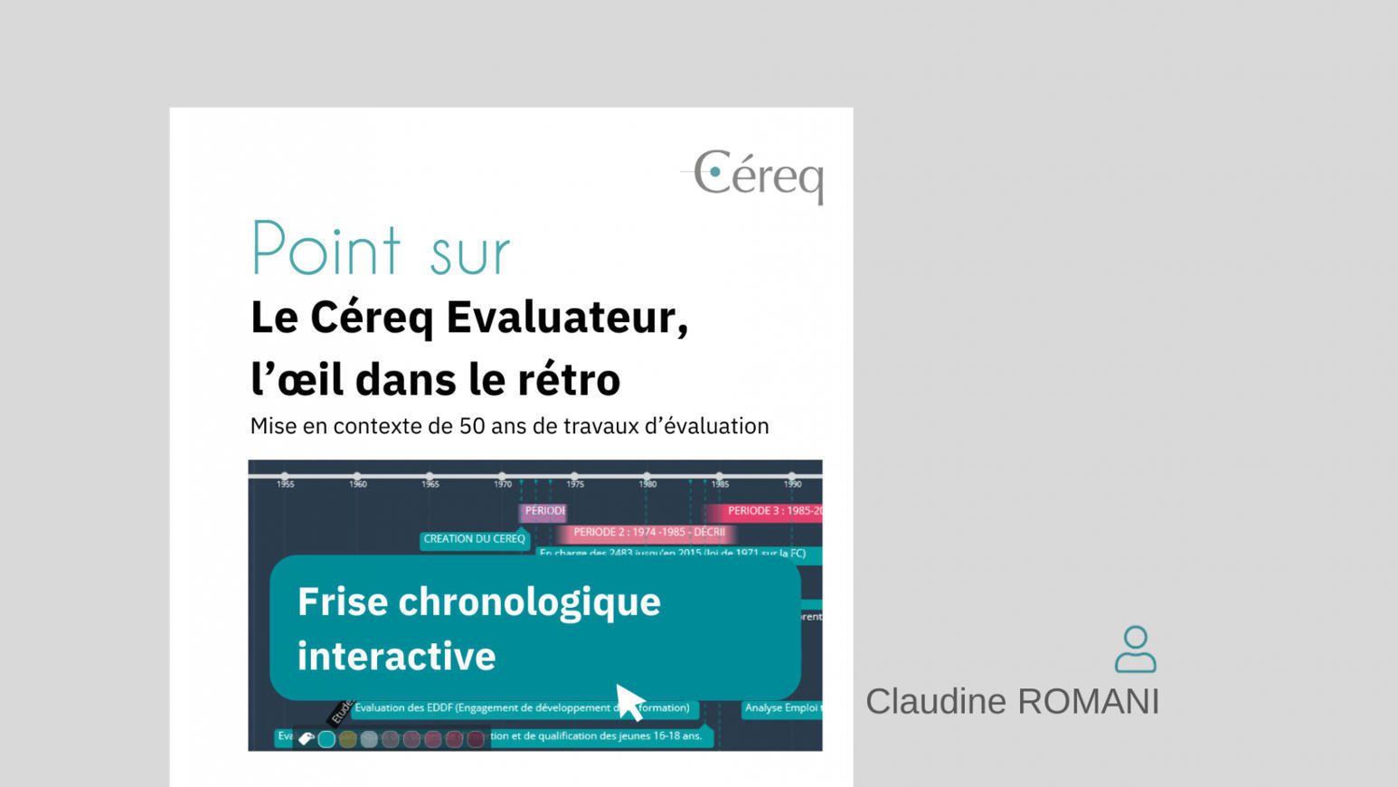 Point sur : Le Céreq Evaluateur, l&rsquo...