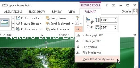 How To Rotate A Picture in PowerPoint 2013 | Po...
