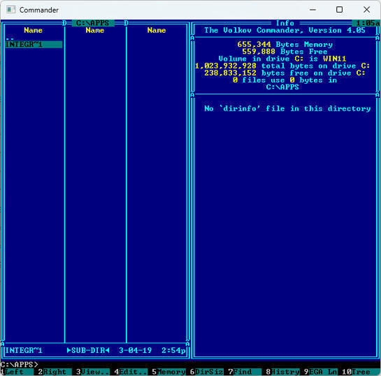 Fun with orthodox file managers: Norton Command...