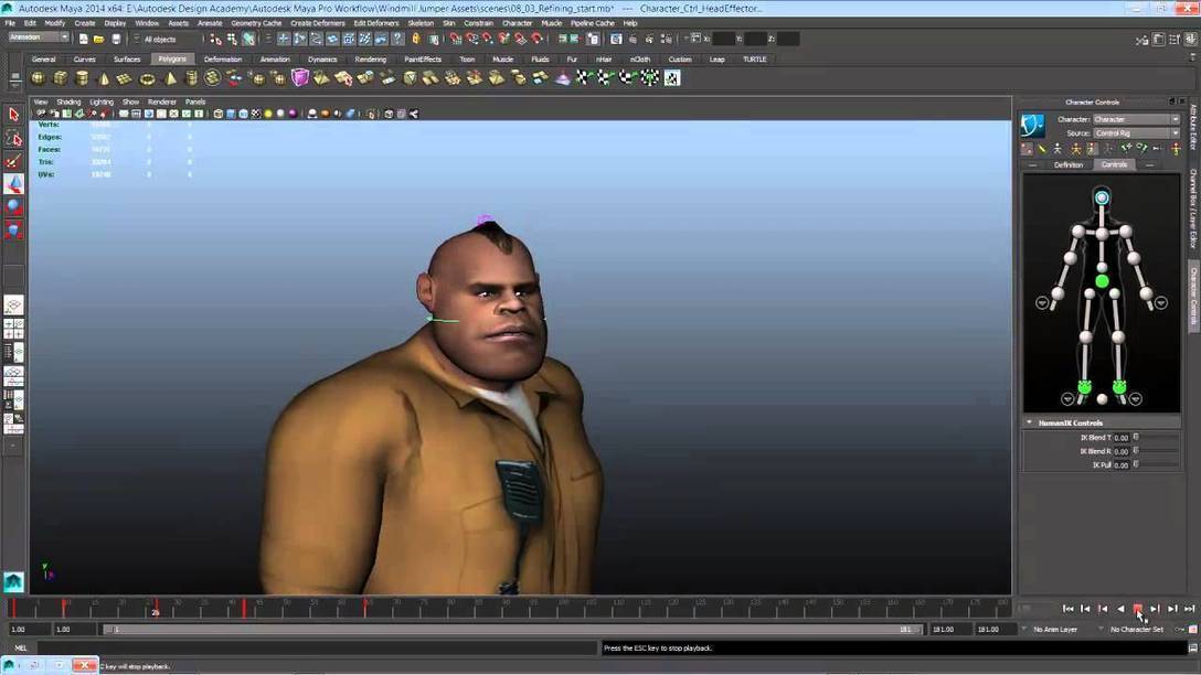 Lesson 8: Animating for Games - Refining animat...