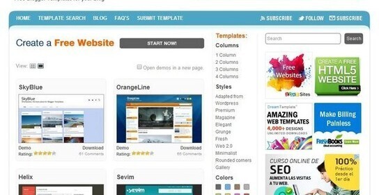 BTemplates, una gran colección de plantillas gratuitas para Blogger ...