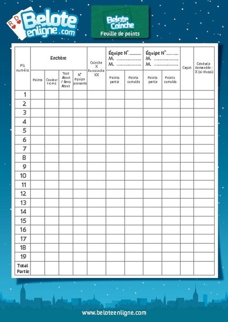 Feuille de points belote coinchée - PDF ...