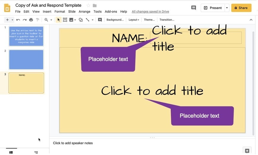Google Slides: Add a Placeholder to poll studen...