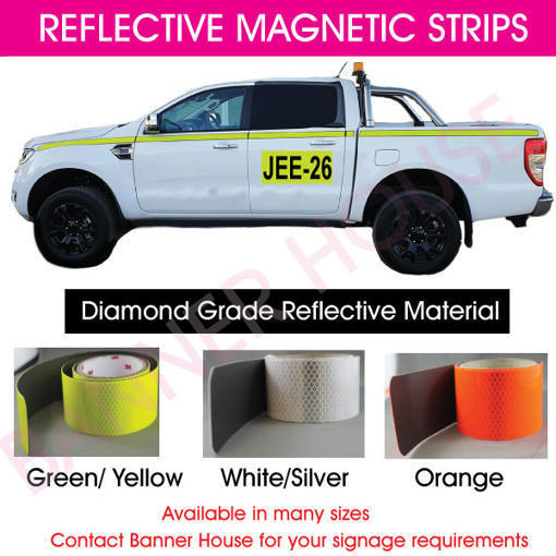 Reflective Magnetic Strips for Worksite Vehicle...