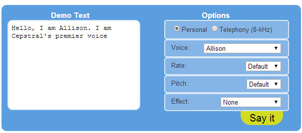 Cepstral - Demo High Quality Text to Speech Voi...