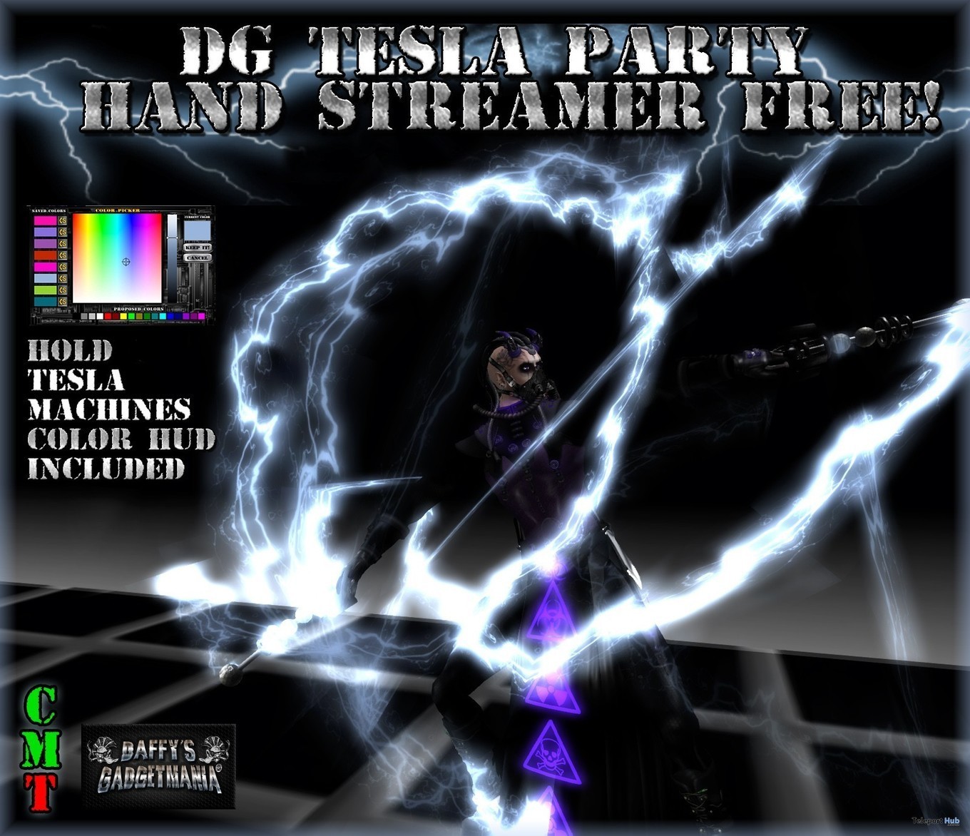 Tesla Party Hand Streamer Machines Pack Telepor...