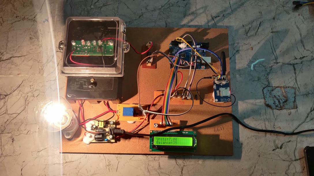 Prepaid energy meter using Arduino UNO with GSM...