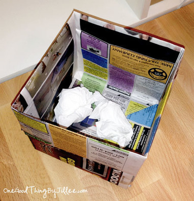 How To Make An Origami Trash Can Out Of Newspap...
