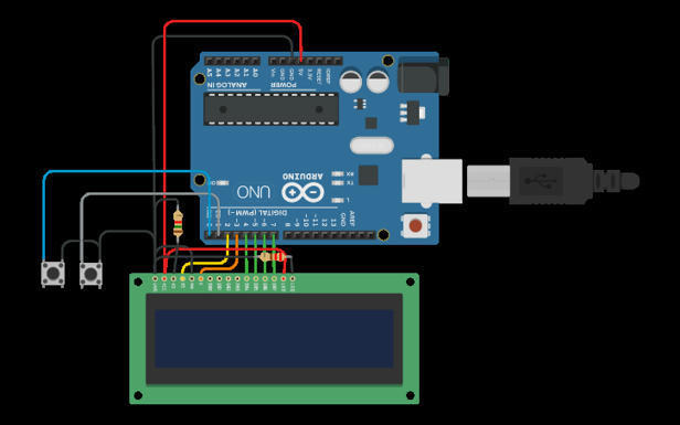 Circuit design Arduino Digital Clock Without RT...