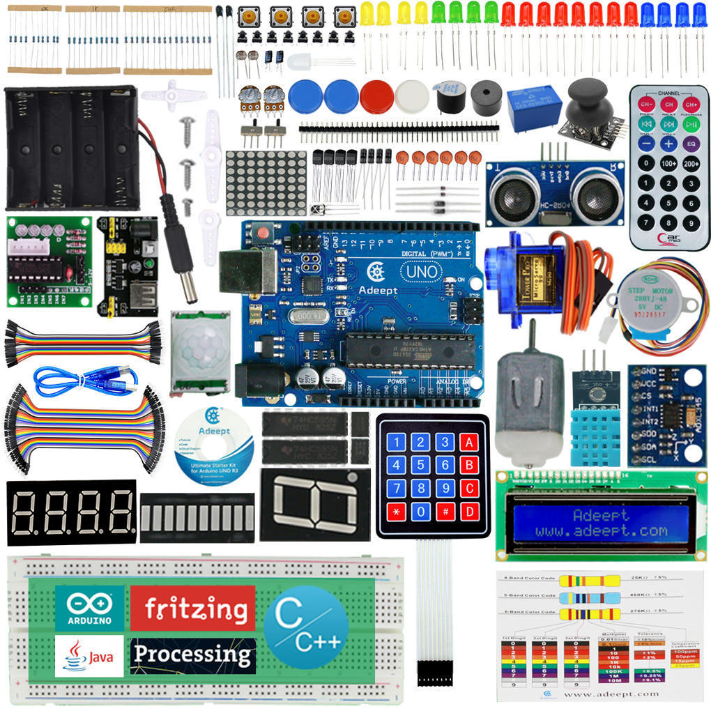 Adeept Ultimate Starter Kit for Arduino UNO R3,...