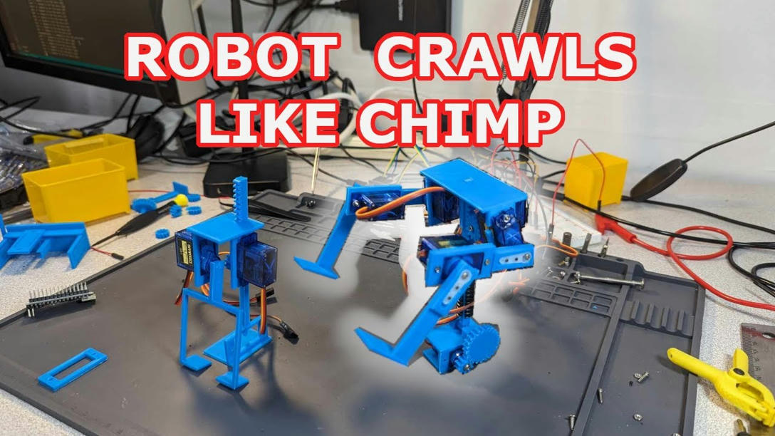 Building a 3-Legged Robot Chimp Powered by Ardu...