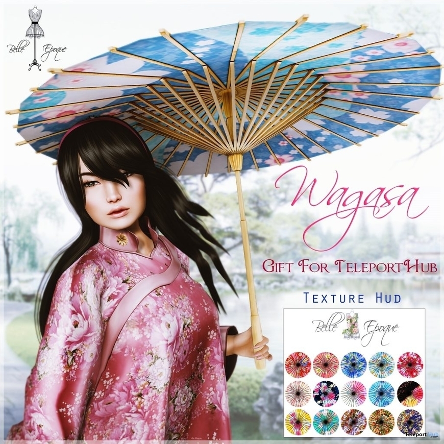 Wagasa Umbrella And 15 Textures HUD Teleport Hu...