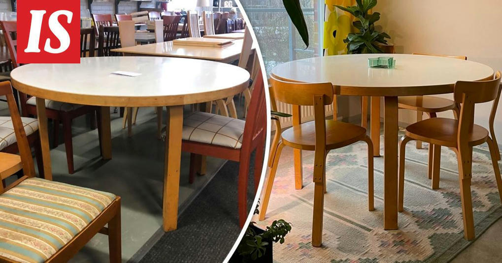 Artek 91 -pöytä ja Artek 69 -tuolit